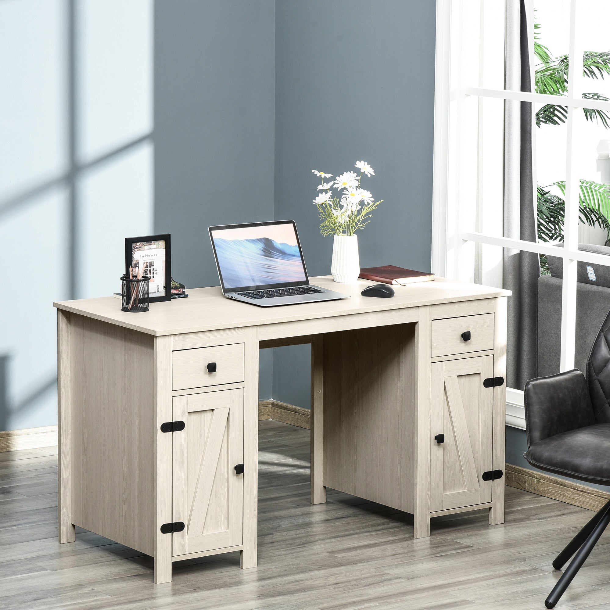 Farmhouse Computer Desk with Storage – Heritage Homeschool Supply’s
