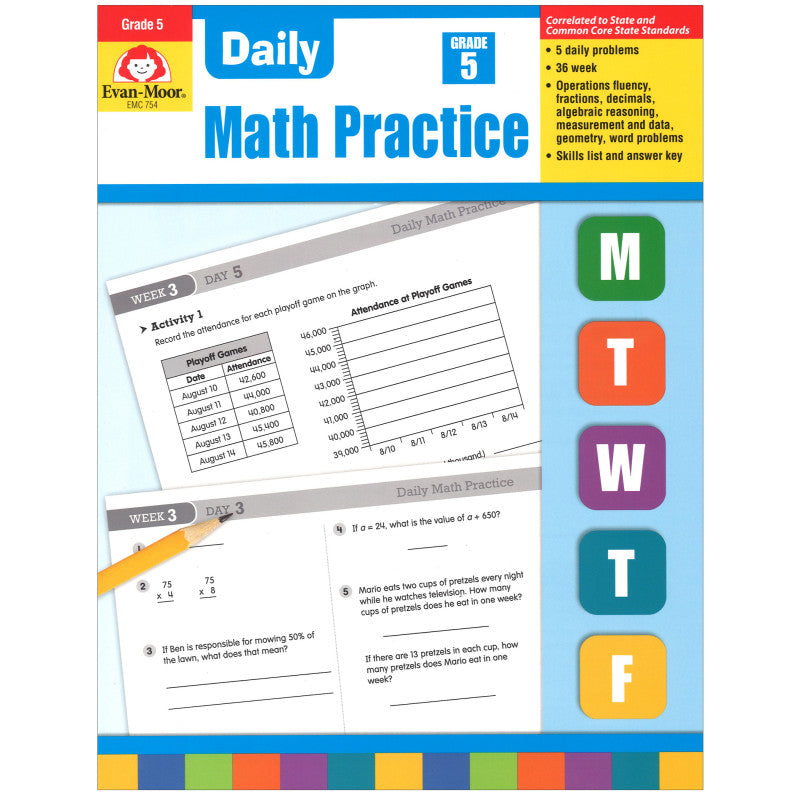 DAILY MATH PRACTICE GR 5 BOOK – Heritage Homeschool Supply’s